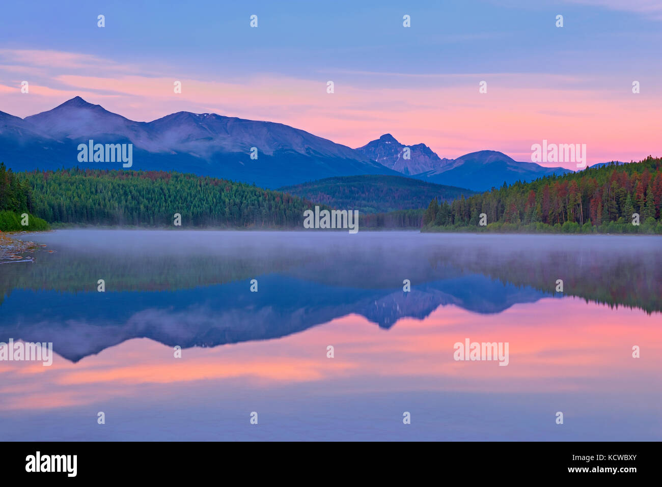 Patricia Lake and the Trident Range, Jasper National Park, Alberta ...