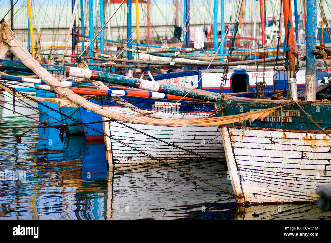 fishing boats in port, Mahajanga, Madagascar Stock Photo - Alamy