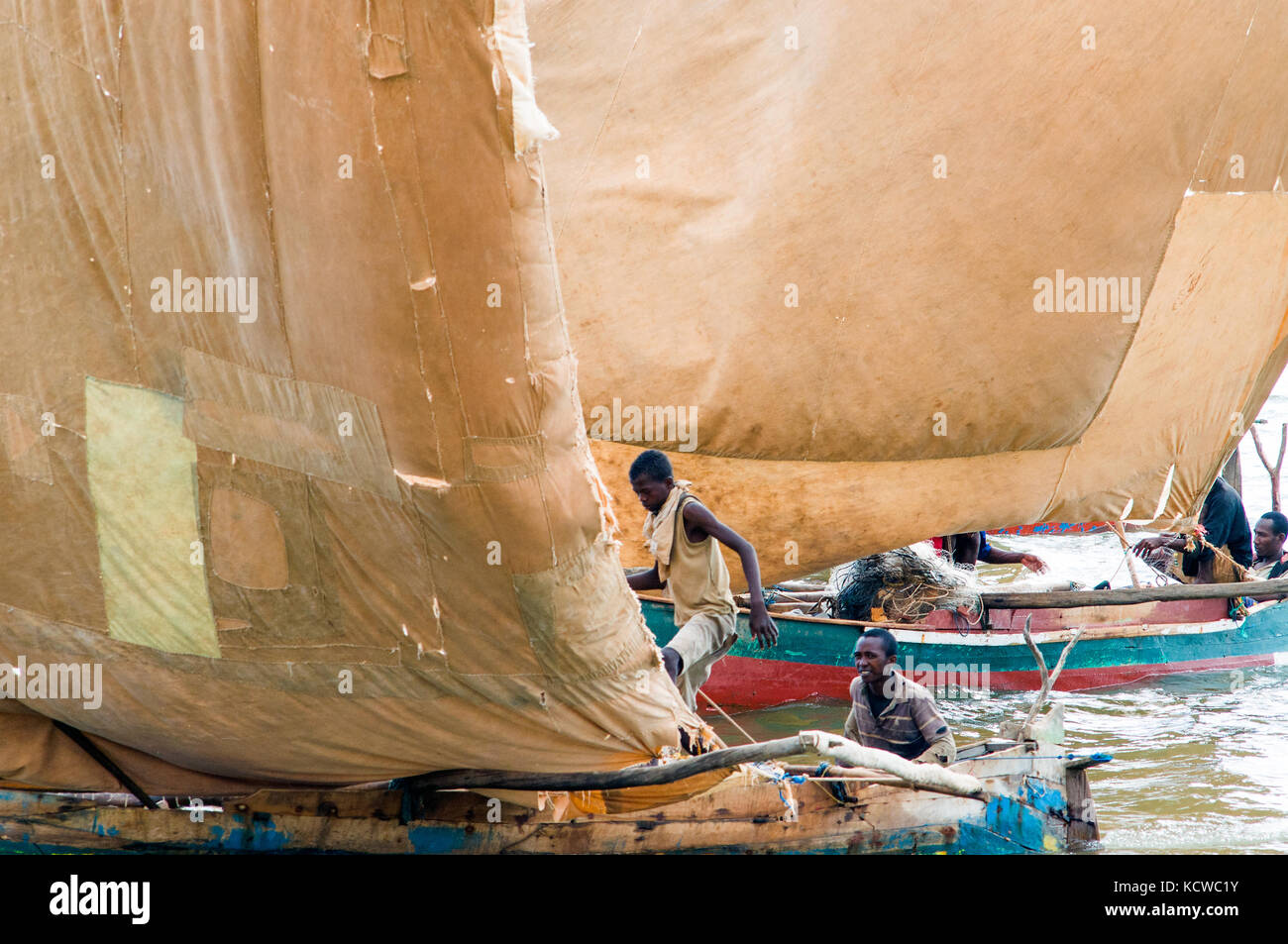 Dhows returning to port, Mahajanga, Madagascar Stock Photo - Alamy