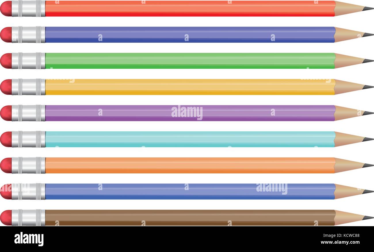 Sharp pencil eraser on Stock Vector Images - Alamy