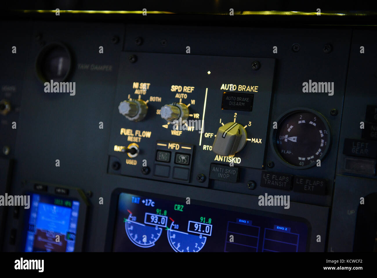 Aircraft auto brake panel Stock Photo - Alamy