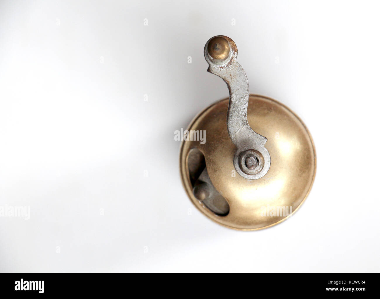 old pepper mill on white Stock Photo - Alamy
