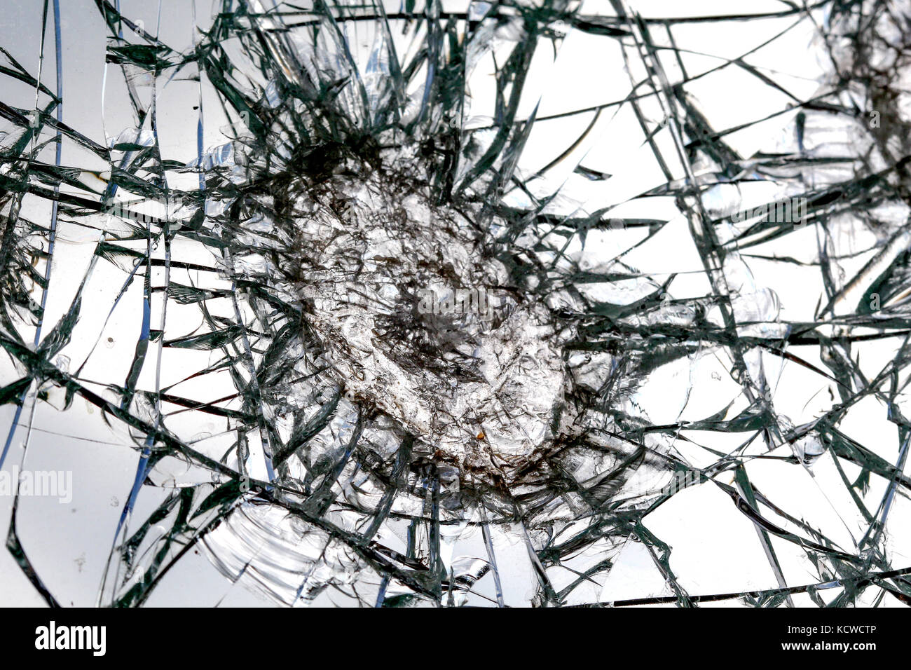 pucture of a Broken bus window inside from accident Stock Photo - Alamy