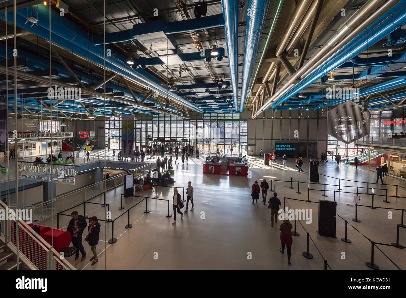Interior paris france pompidou centre france hi-res stock photography ...