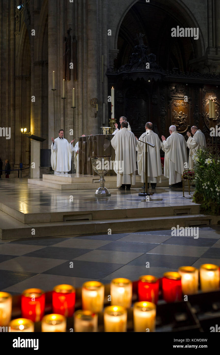Paris france inside catholic church hi-res stock photography and images ...