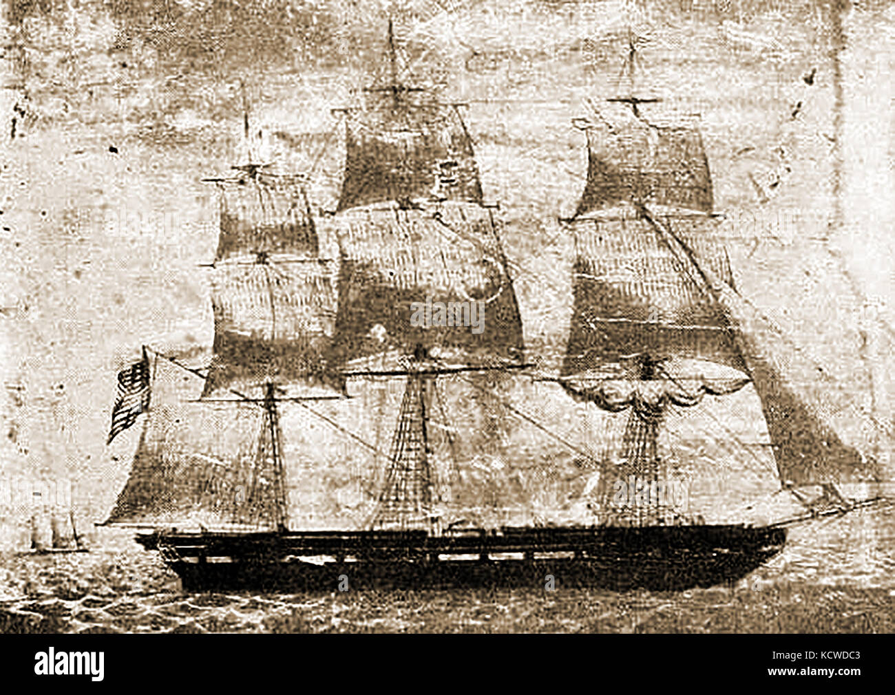 The BOSTONIAN a 1099 ton US ship built at Boston in 1854 by Donald ...
