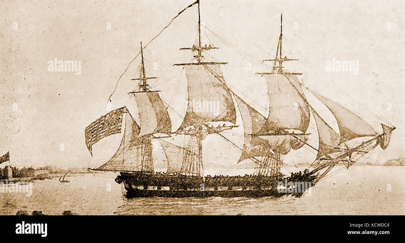 American trade ship 1800s hi-res stock photography and images - Alamy