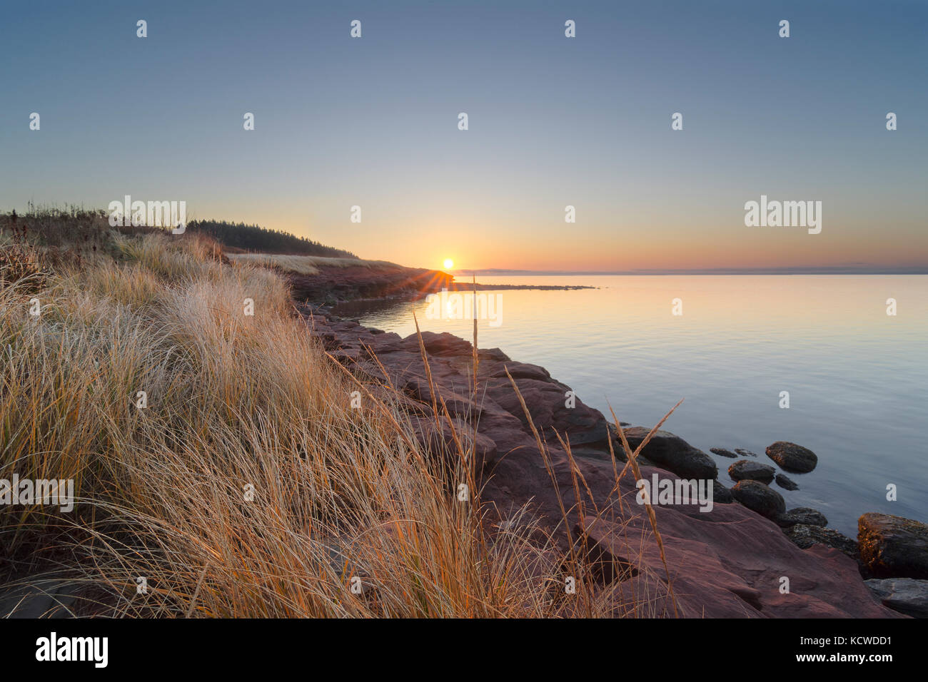 Rice point, coast, cliffs, sandstone, sunrise, fall, autumn, Prince ...