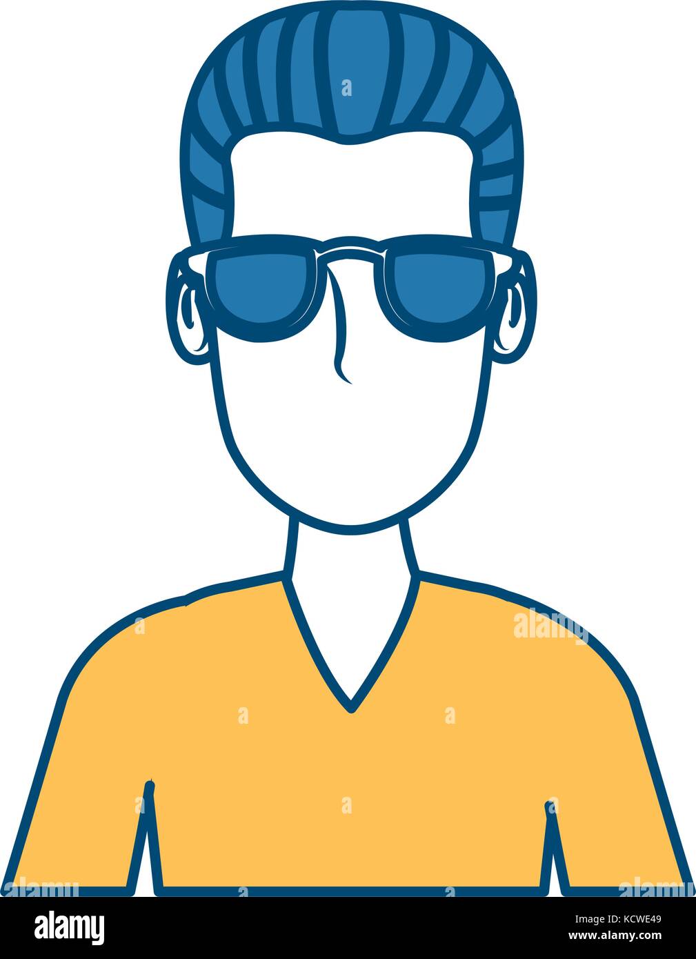 Man face with glasses cartoon Stock Vector Image & Art - Alamy