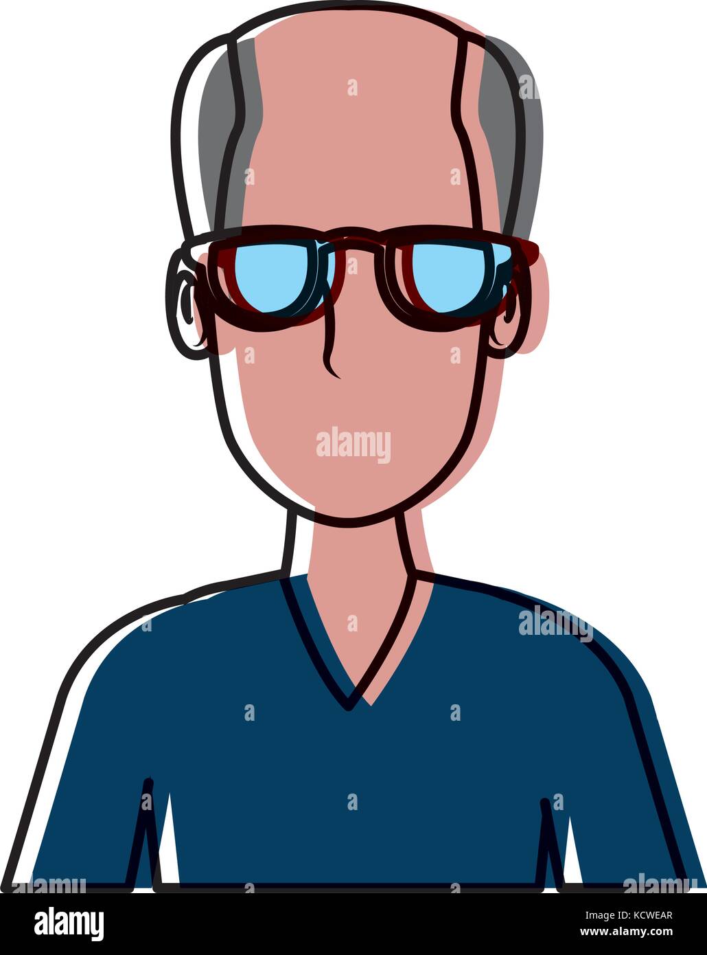 Man face with glasses cartoon Stock Vector Image & Art - Alamy