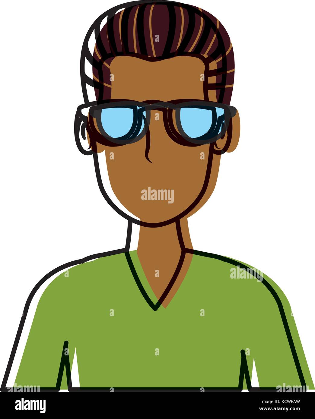 Man face with glasses cartoon Stock Vector Image & Art - Alamy