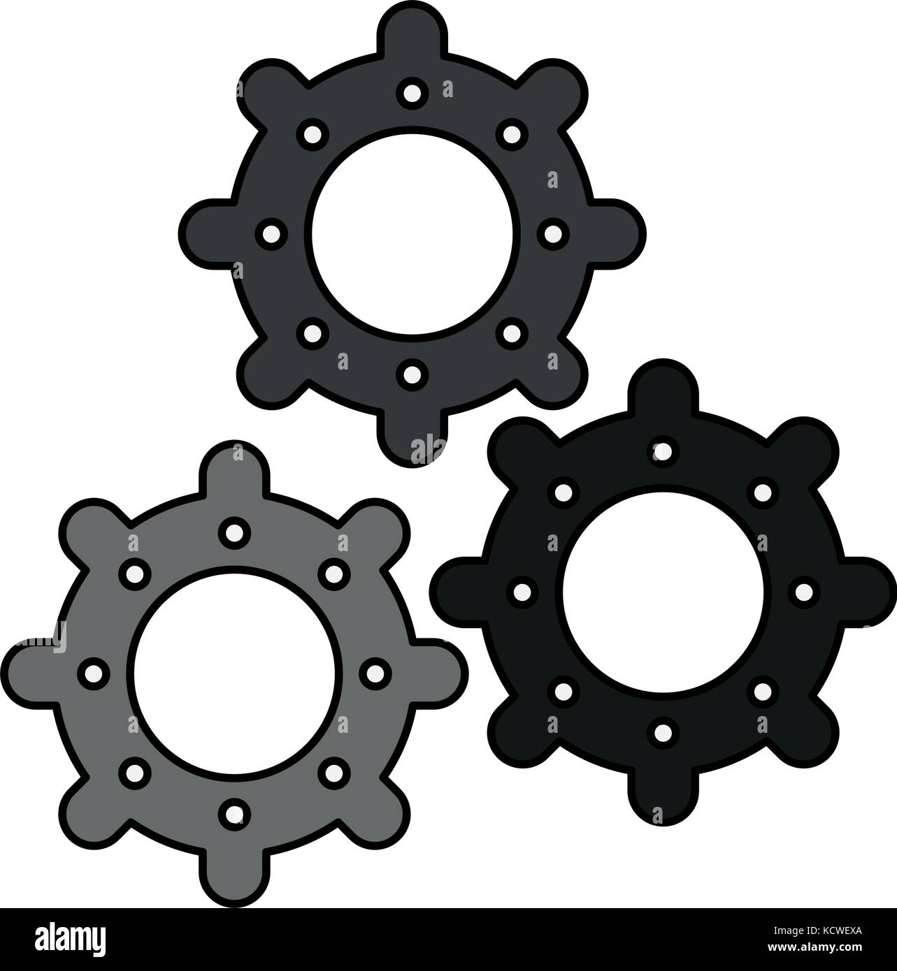 three gears icon image Stock Vector Image & Art - Alamy