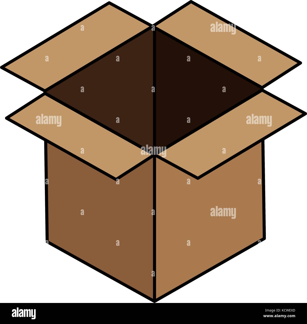 open cardboard box icon image Stock Vector Image & Art - Alamy