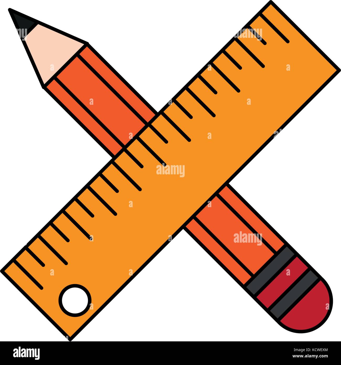 pencil and ruler icon image Stock Vector Image & Art - Alamy