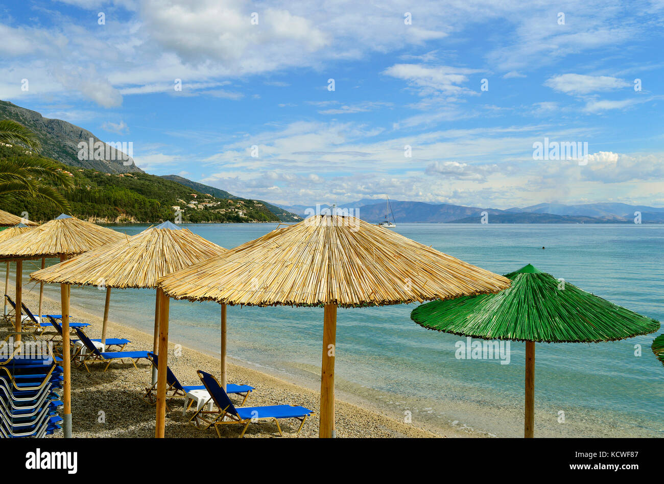 Ipsos Beach in Corfu a Greek island in the Ionian sea Stock Photo - Alamy