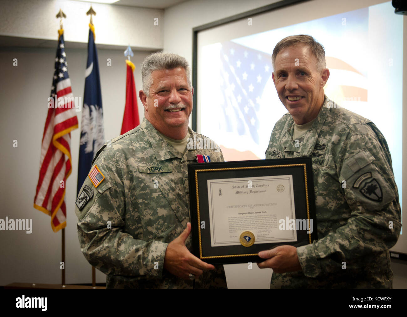 U.S. Army Sgt. Maj. James P. York, Joint Forces Headquarters, South ...