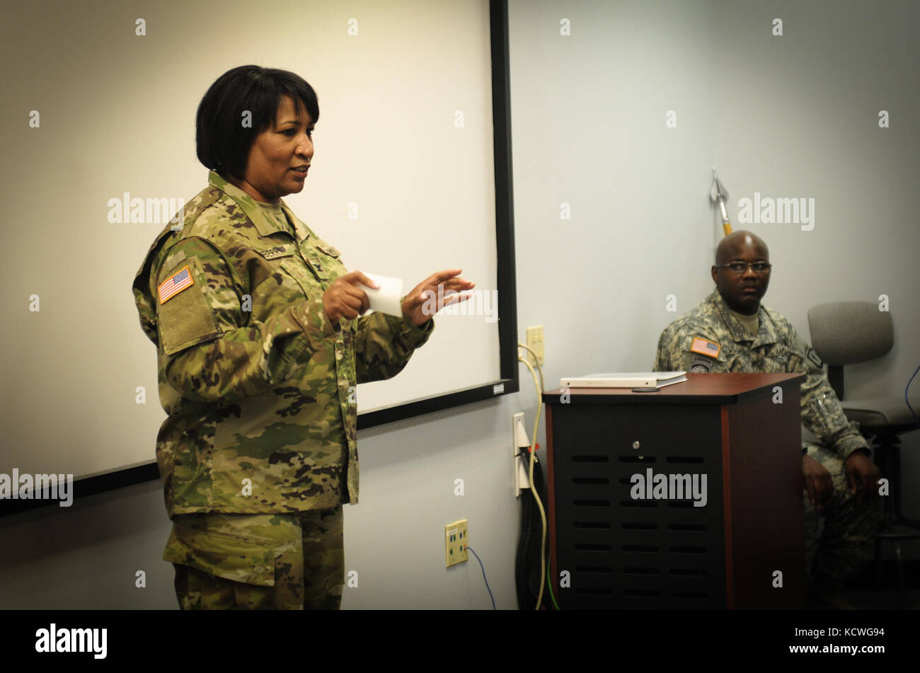 U.S. Army Lt. Col (P) Renita L. Berry, commander of the 218th ...