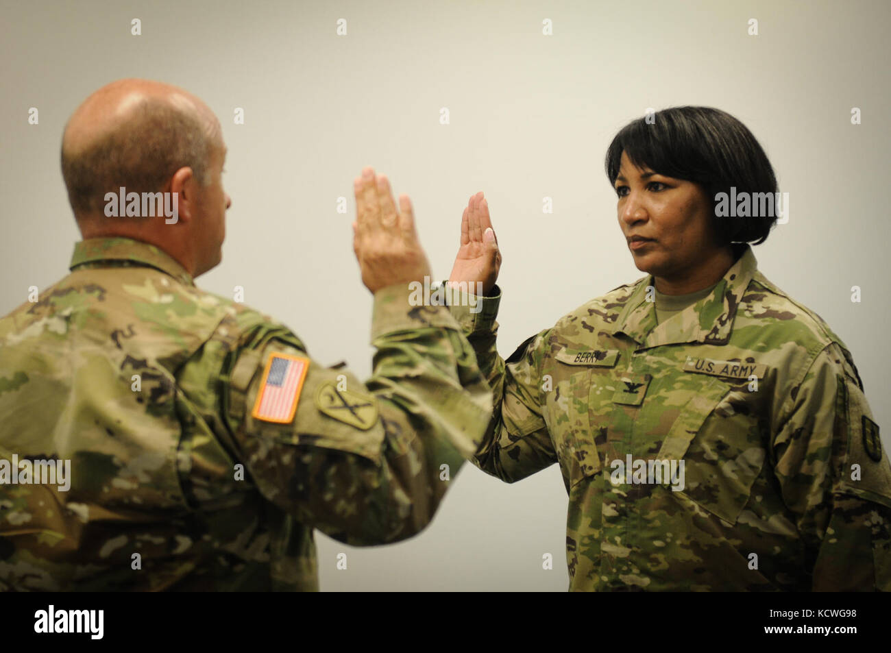 U.S. Army Lt. Col (P) Renita L. Berry, commander of the 218th ...