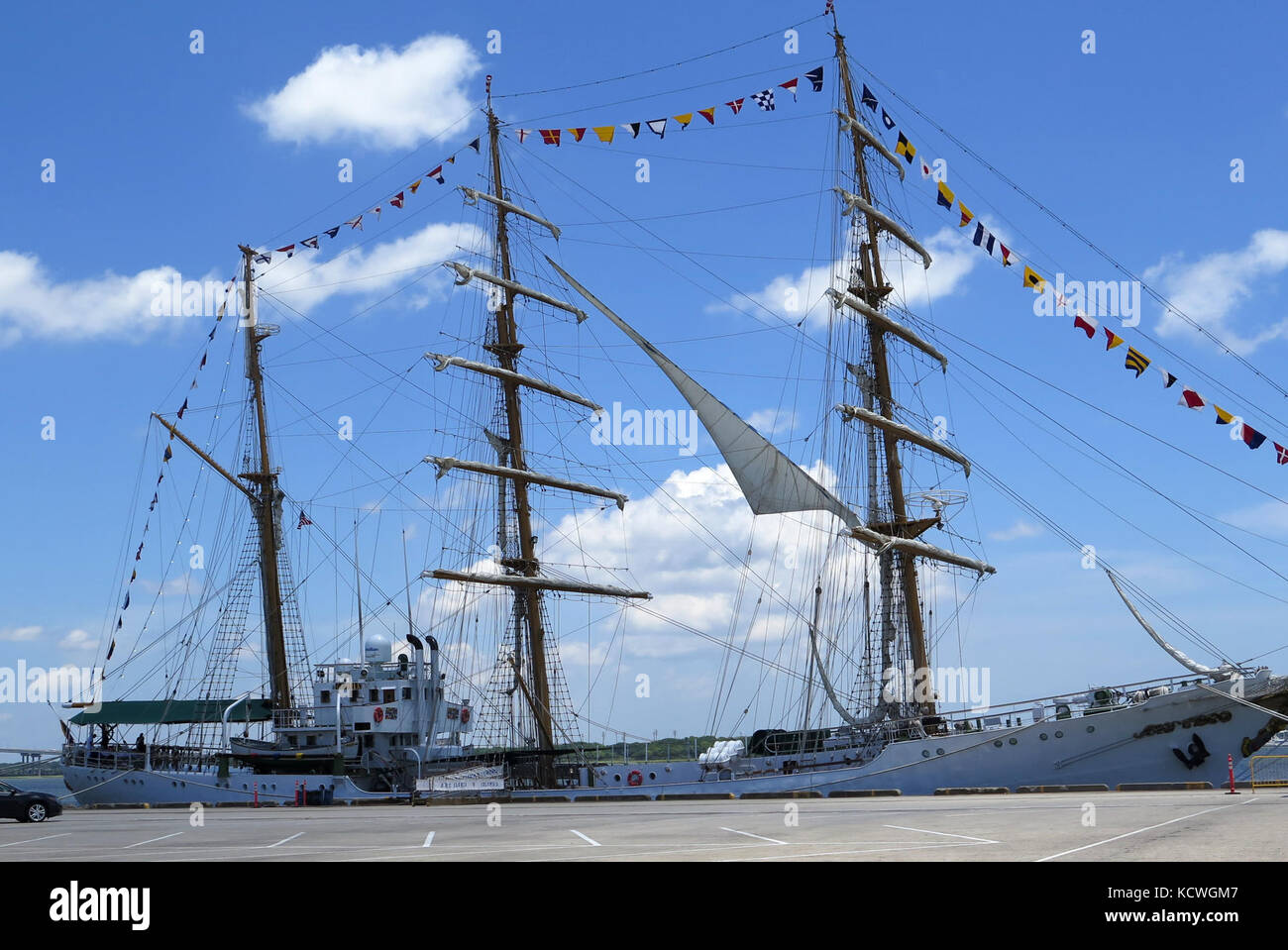 The ARC Gloria, the flagship of the Colombian Navy ports at Union Pier ...