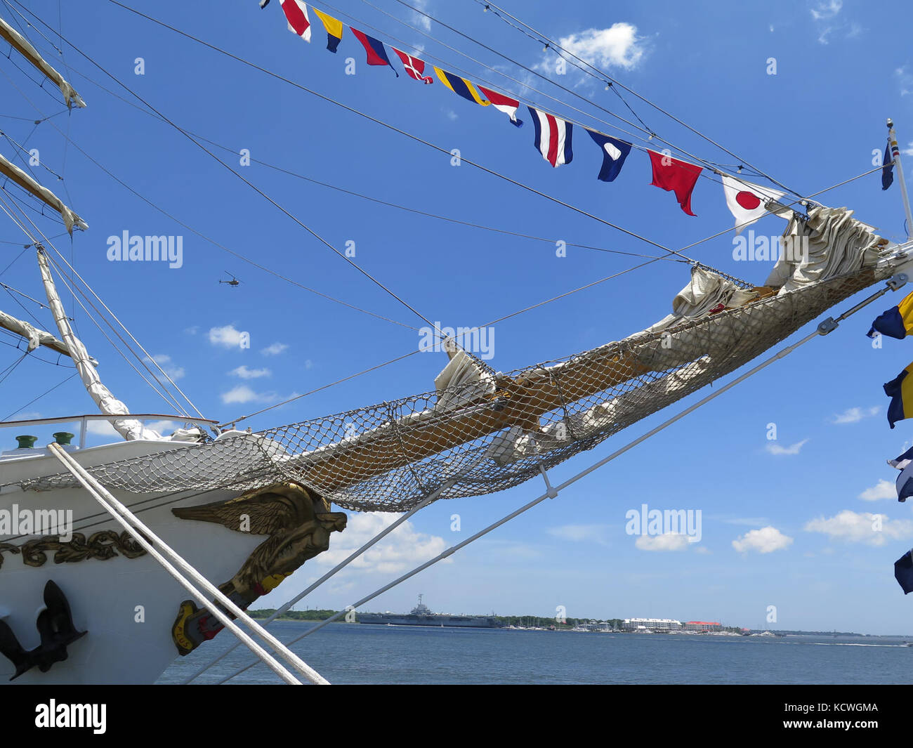 The ARC Gloria, the flagship of the Colombian Navy ports at Union Pier ...