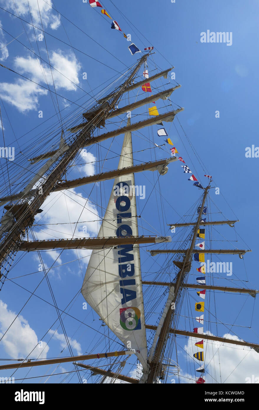 The ARC Gloria, the flagship of the Colombian Navy ports at Union Pier ...