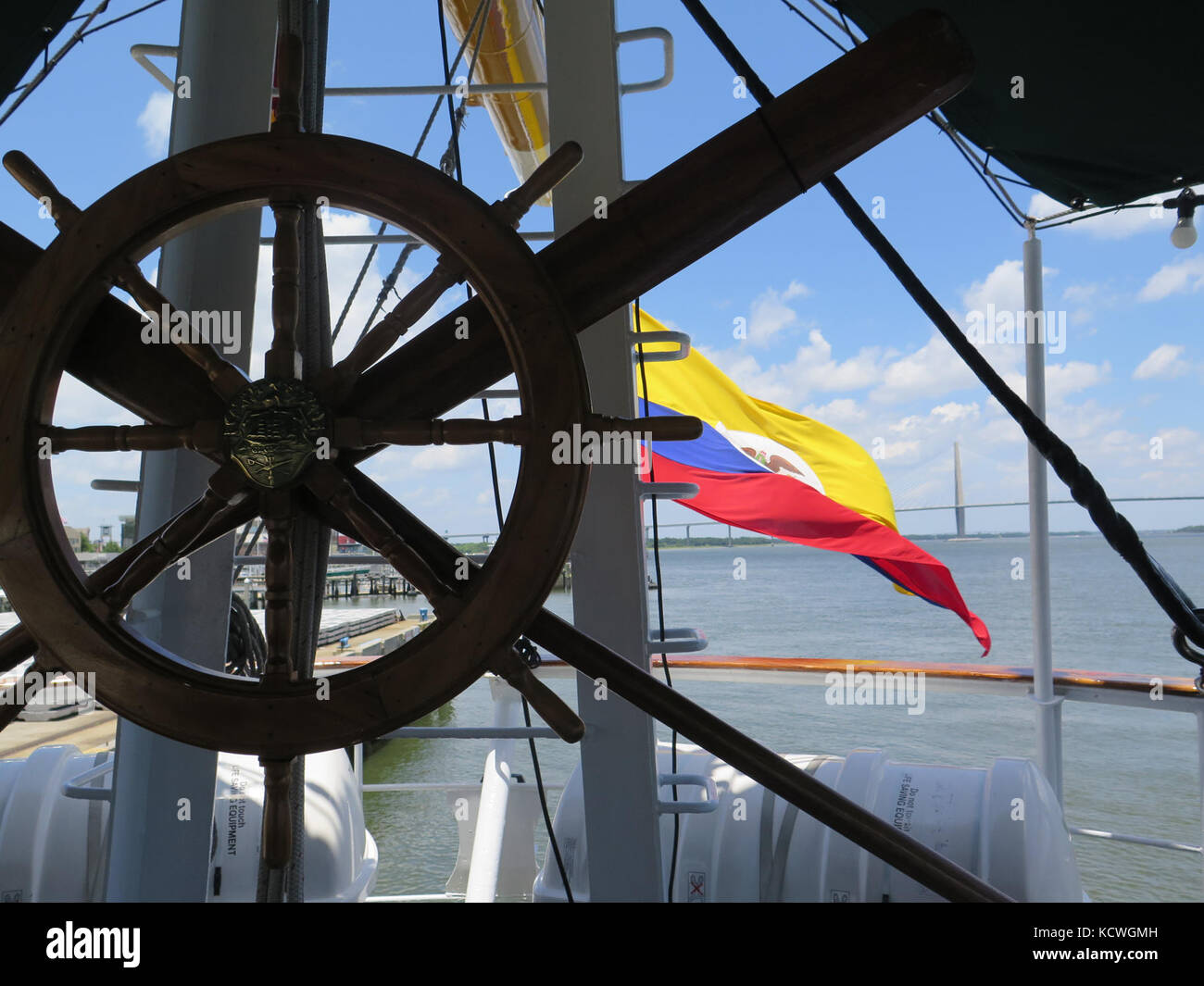 The ARC Gloria, the flagship of the Colombian Navy ports at Union Pier ...