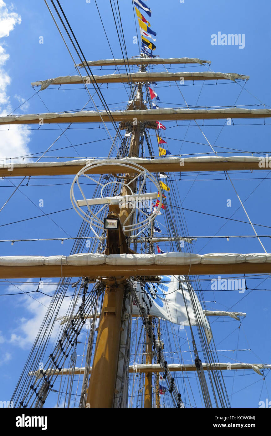 The ARC Gloria, the flagship of the Colombian Navy ports at Union Pier ...