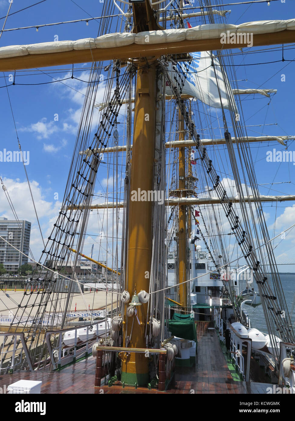 The ARC Gloria, the flagship of the Colombian Navy ports at Union Pier ...