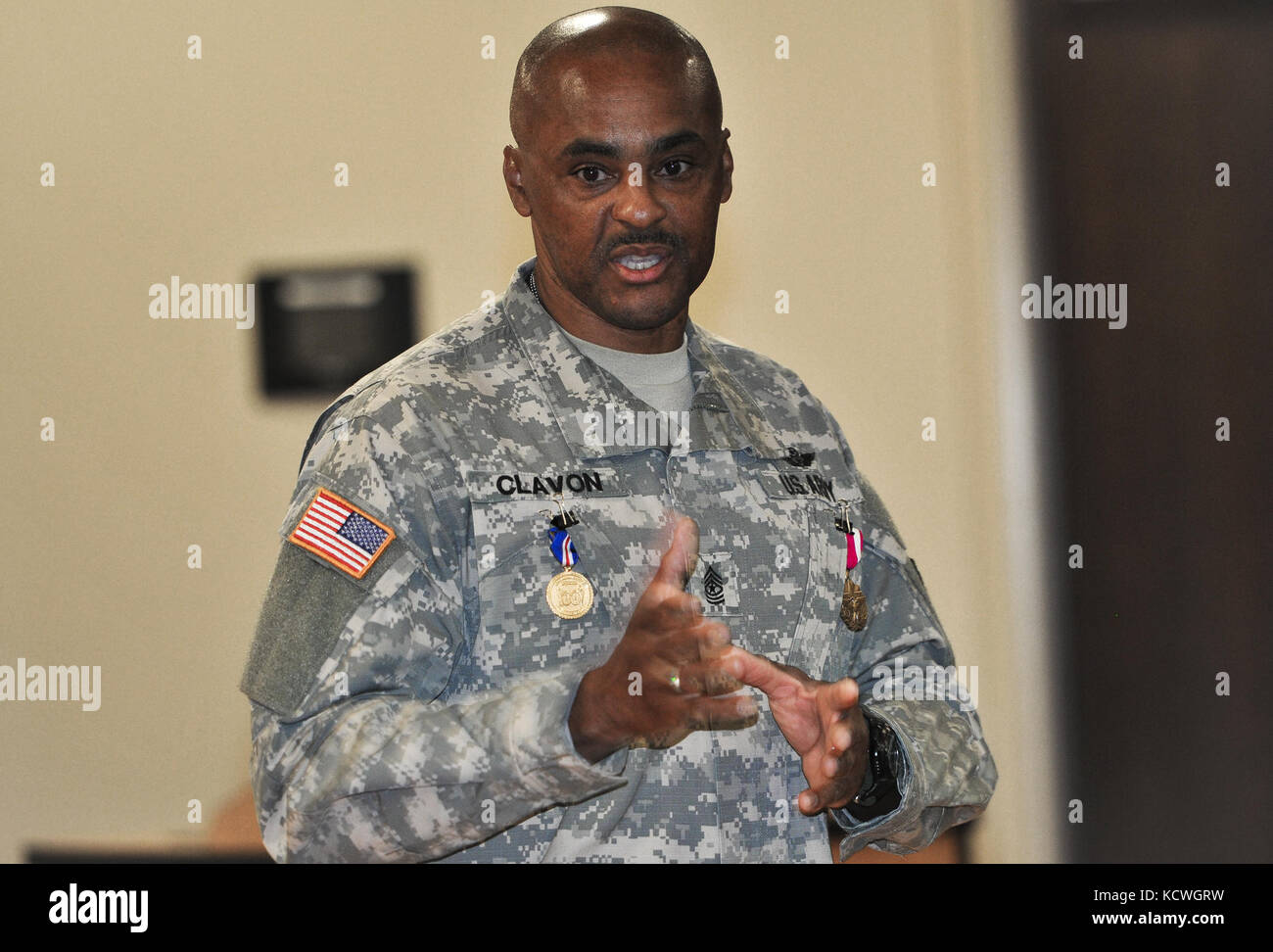 U.S. Army Sgt. Maj. Joe N. Clavon, 351st Aviation Support Battalion ...