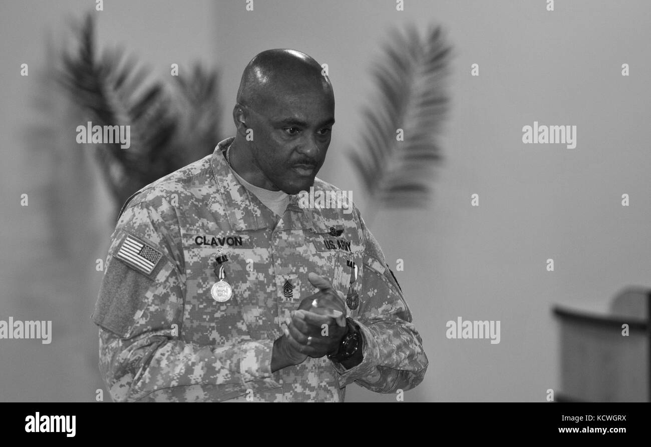 U.S. Army Sgt. Maj. Joe N. Clavon, 351st Aviation Support Battalion ...