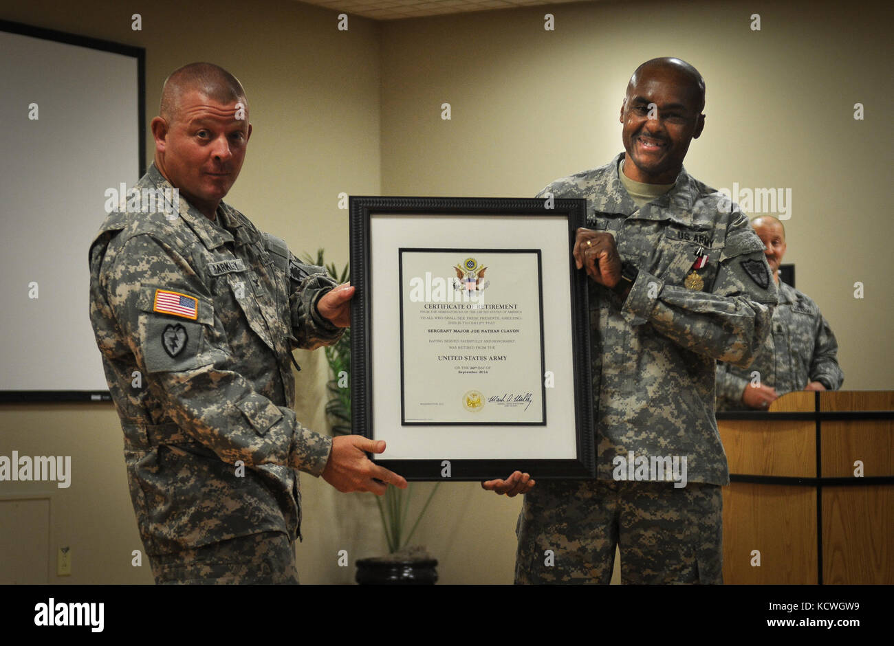 U.S. Army Sgt. Maj. Joe N. Clavon, 351st Aviation Support Battalion ...