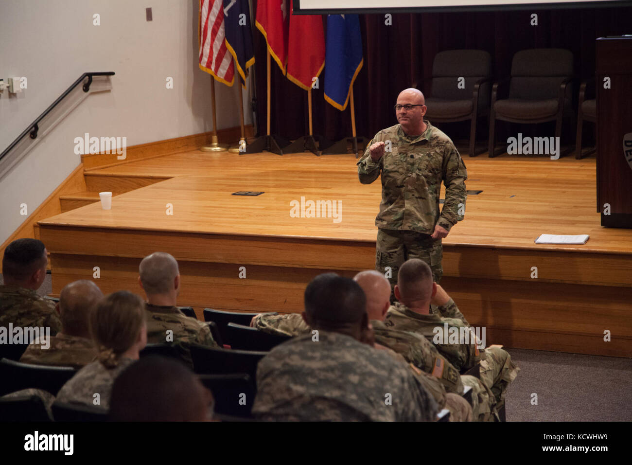 U.S. Army Lt. Col. Christopher Hyman, 122nd Engineer Battalion ...