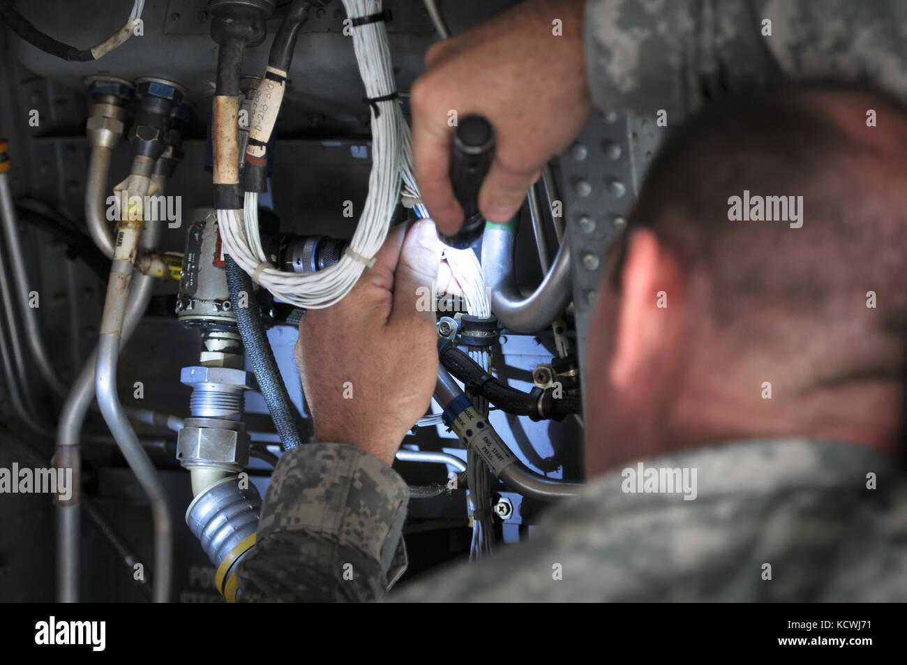 S.C. National Guard Soldiers perform pre-flight maintenance, test ...