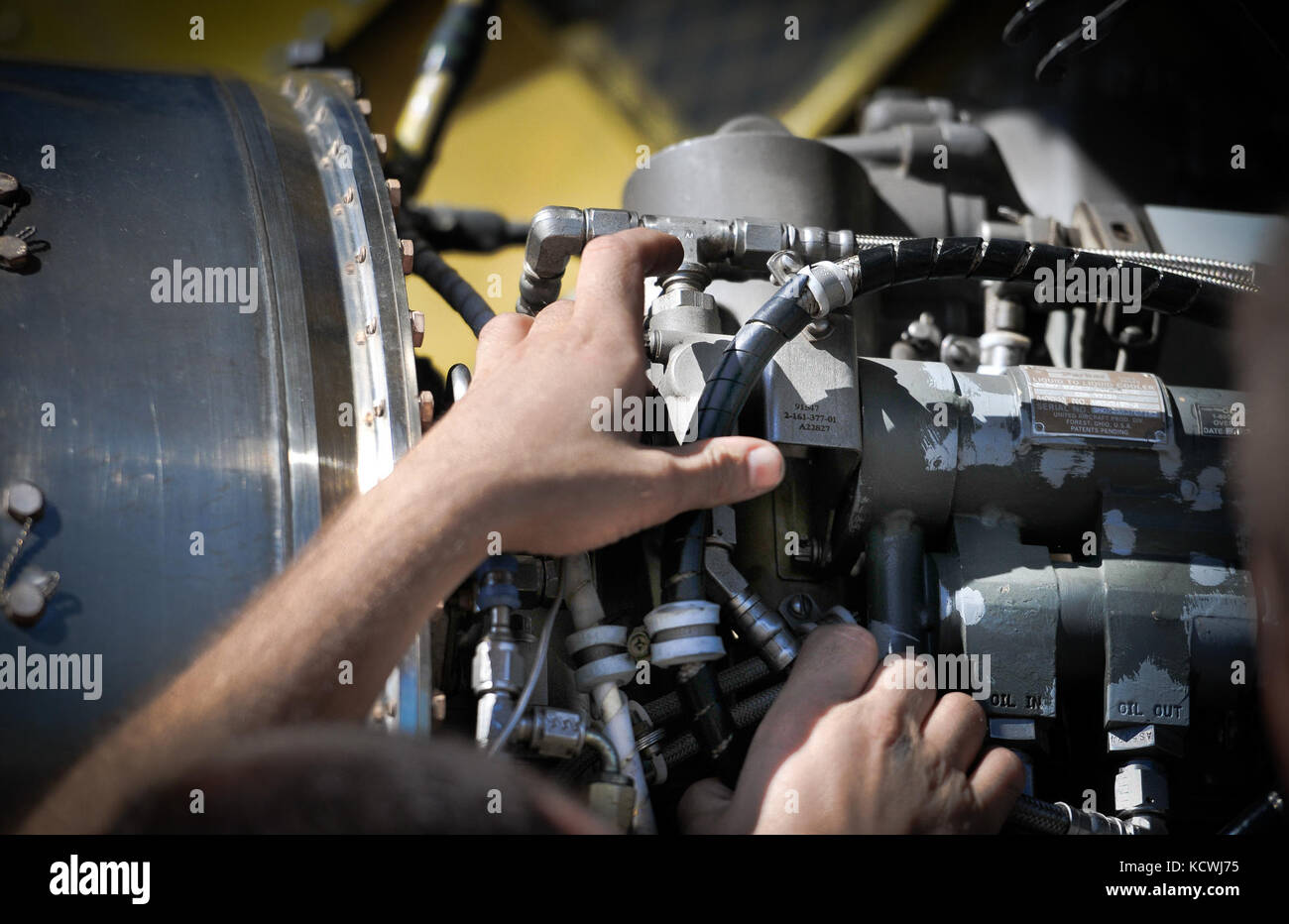 S.C. Army Soldiers perform and troubleshoot an oil pressure transducer ...
