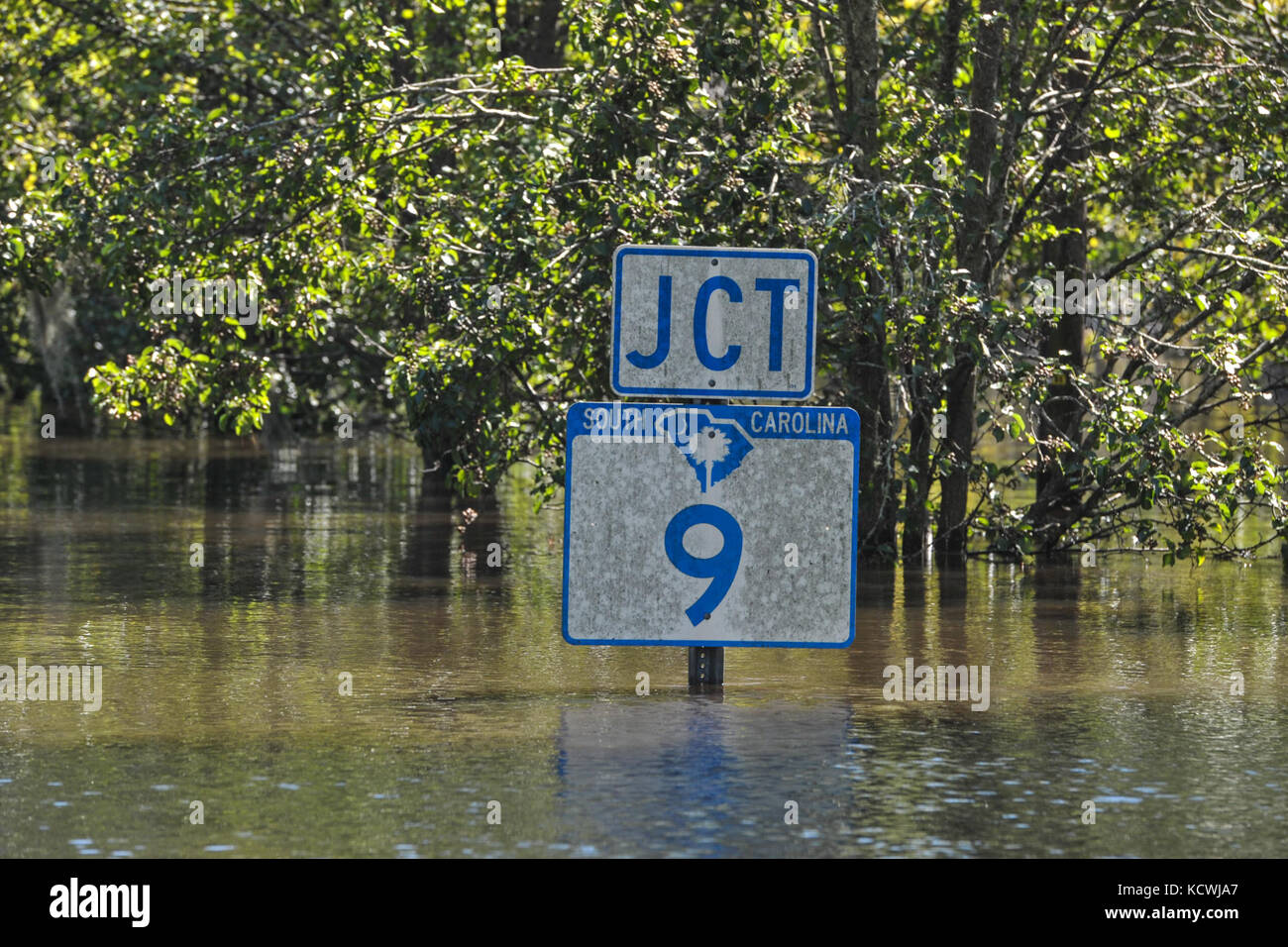 The Flooded town of Nichols S.C., heavy rains caused by Hurricane ...