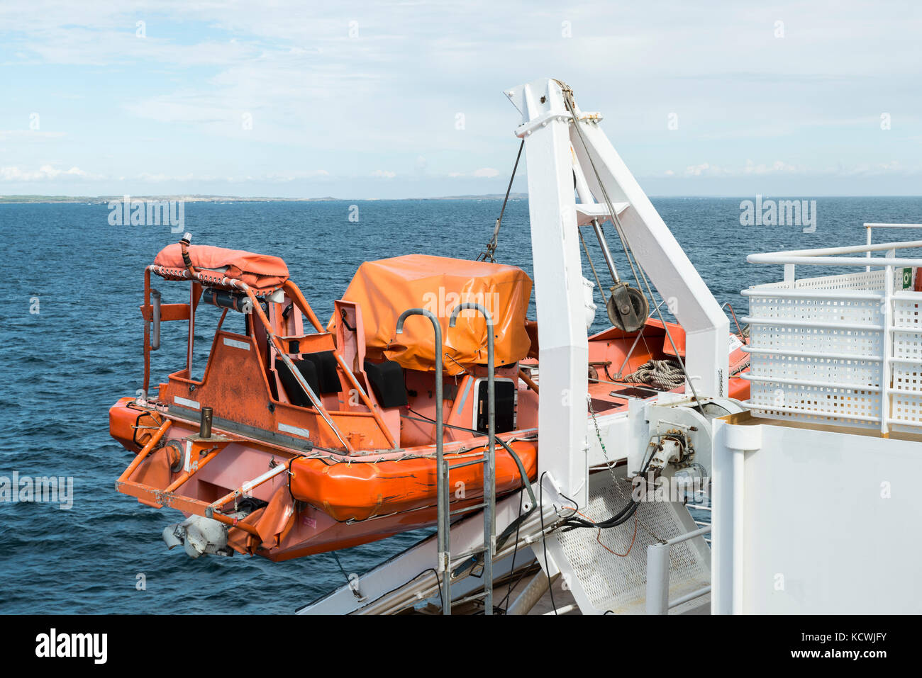 lifeboat on a cruise ship on the sea Stock Photo - Alamy
