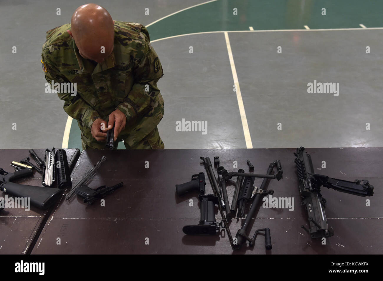 South Carolina Army National Guard Spc. Christopher Pate, a wheeled ...