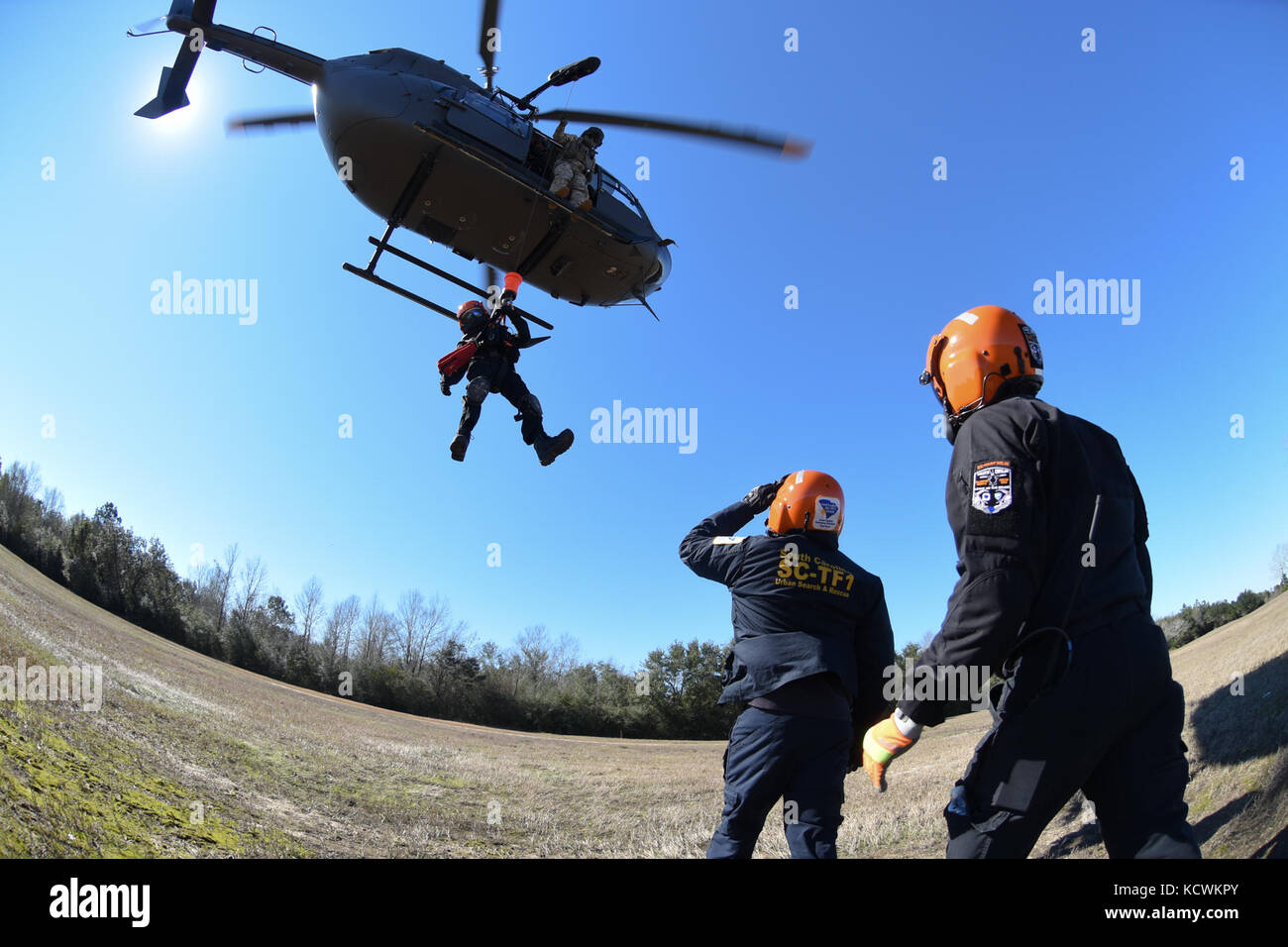 South Carolina National Guard Soldiers, and fire department/EMS ...