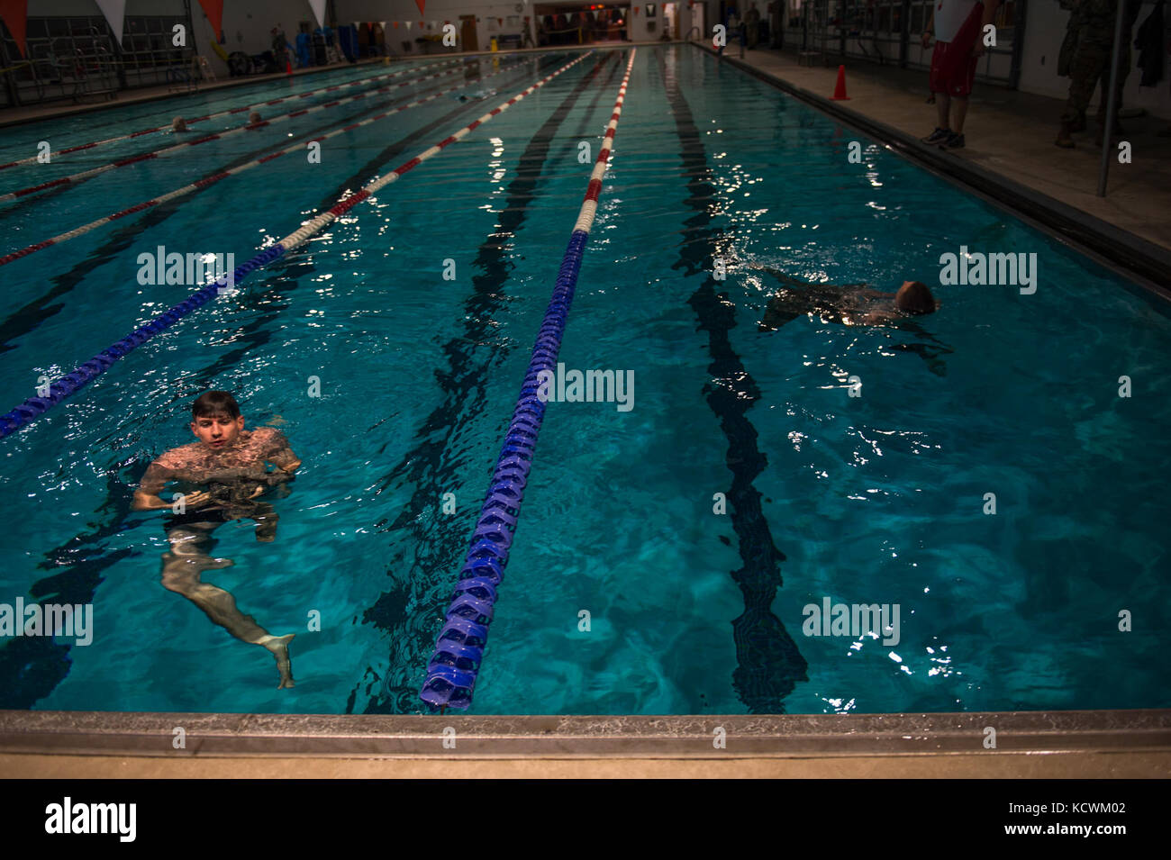 South Carolina Army National Guard Soldiers participate in the swimming ...