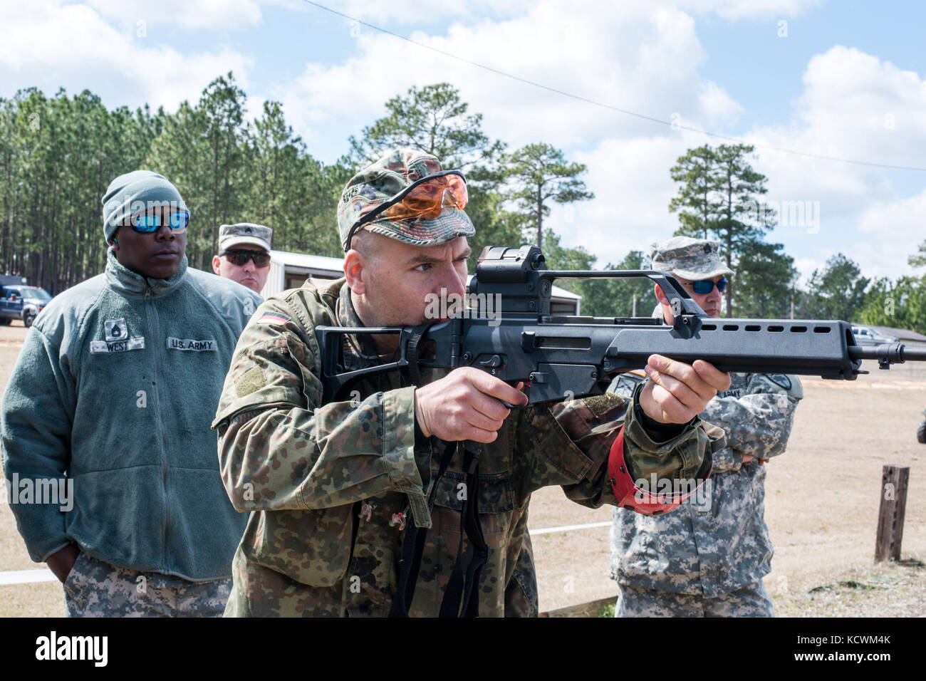 German Army Master Sgt. Franco Kraemer a liaison officer assigned to ...