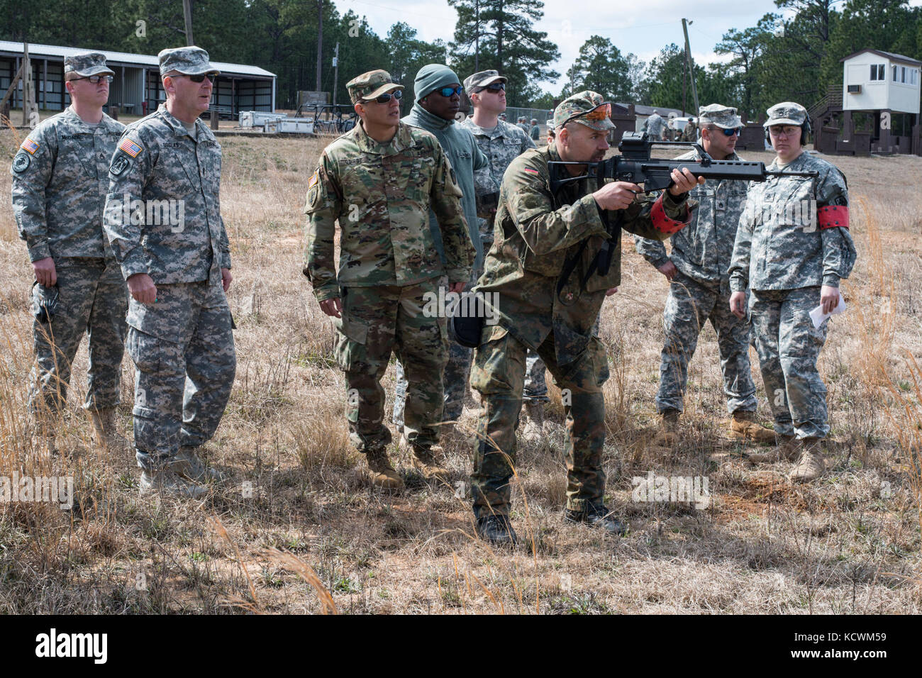 German Army Master Sgt. Franco Kraemer a liaison officer assigned to ...