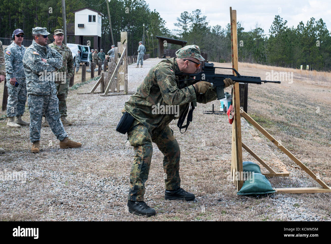 German Army Master Sgt. Franco Kraemer a liaison officer assigned to ...