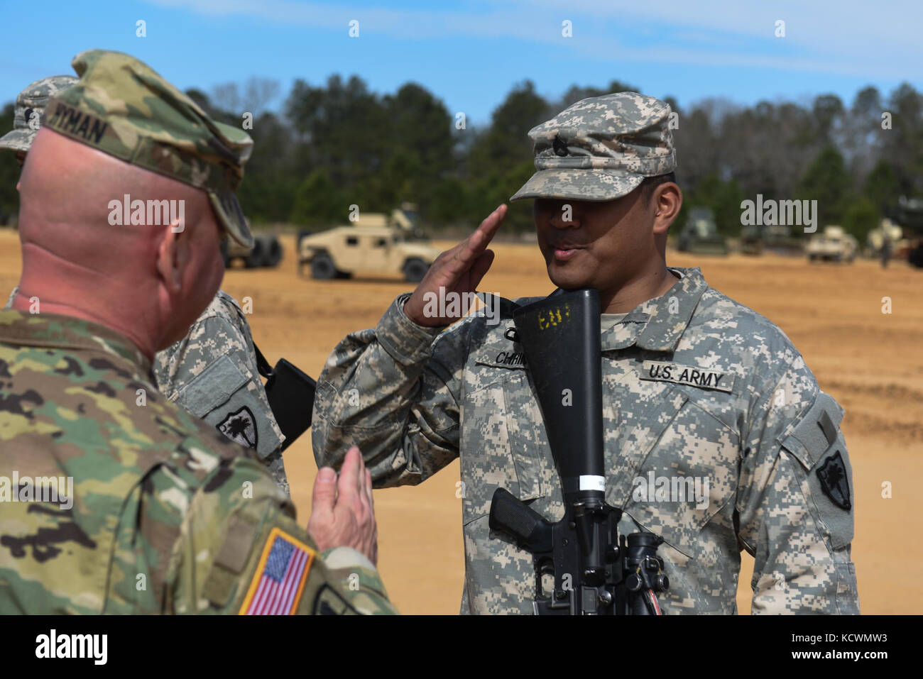 S.C. Army National Guard Soldiers with 122nd Engineer Battalion, 59th ...