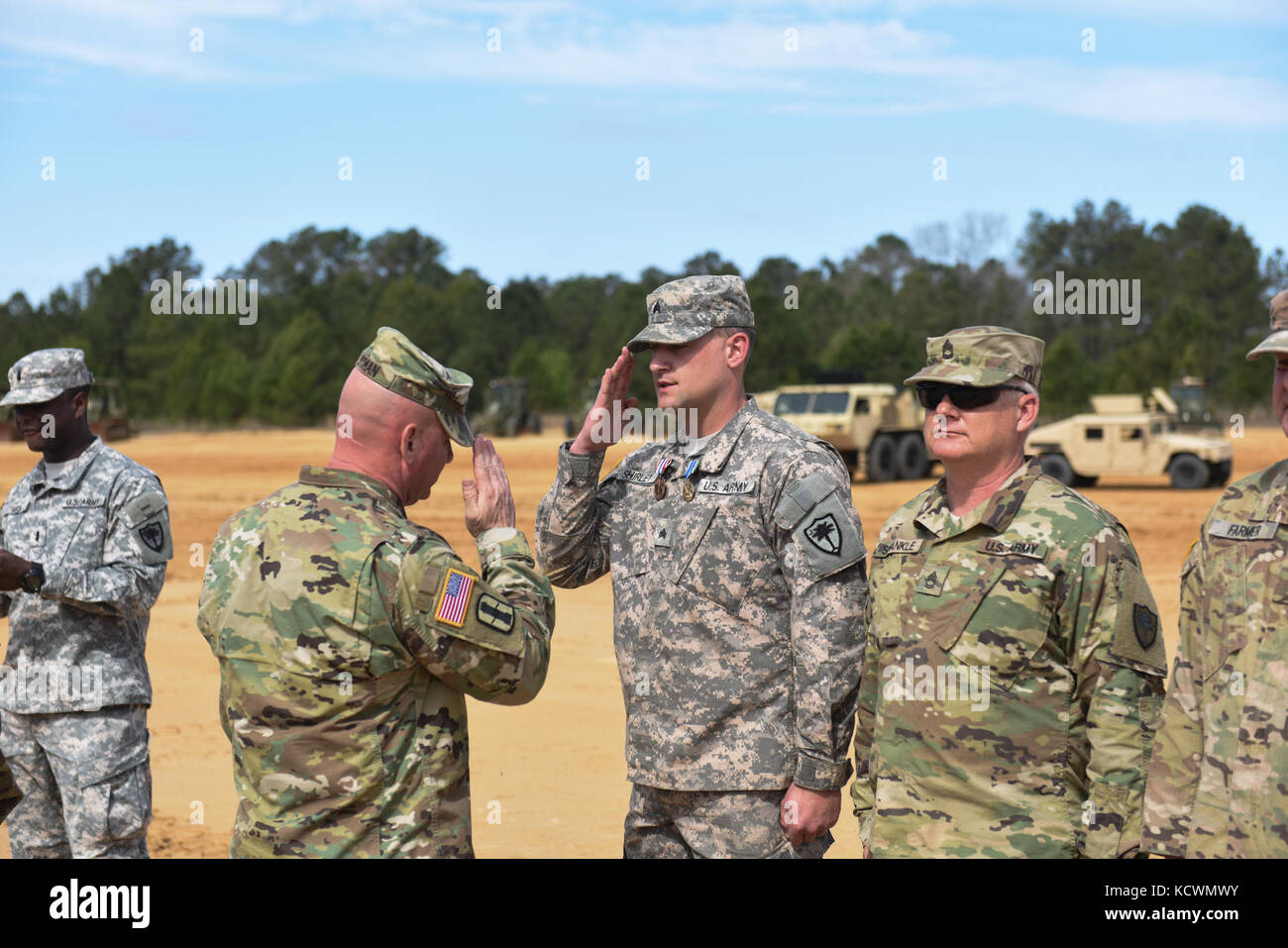 S.C. Army National Guard Soldiers with 122nd Engineer Battalion, 59th ...