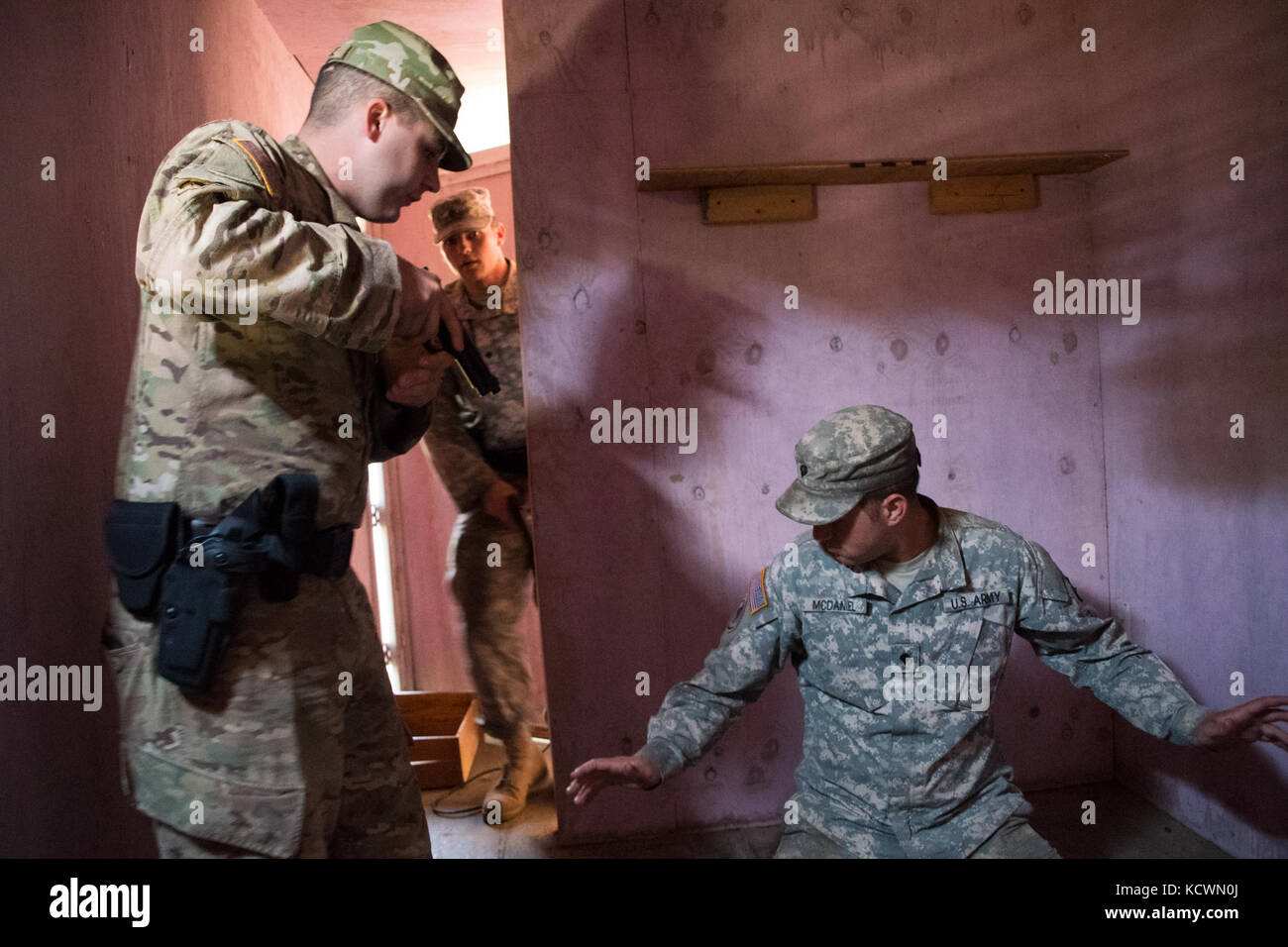 U.S. Army Spc. Jacob Morse and Spc. Douglas Vance, military police team ...