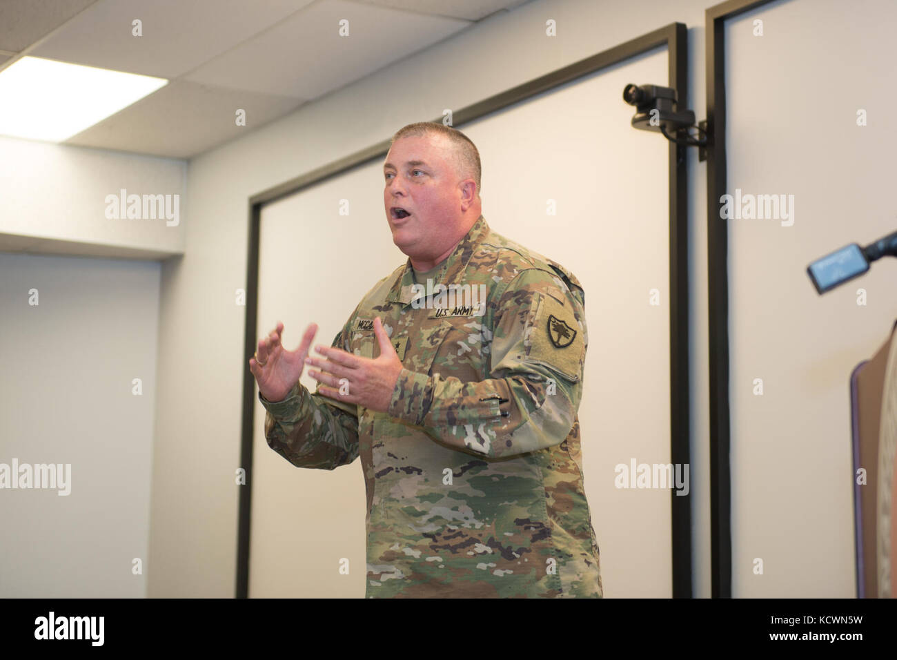 U.S. Army Brig. Gen. Roy Van McCarty, deputy adjutant general for the ...