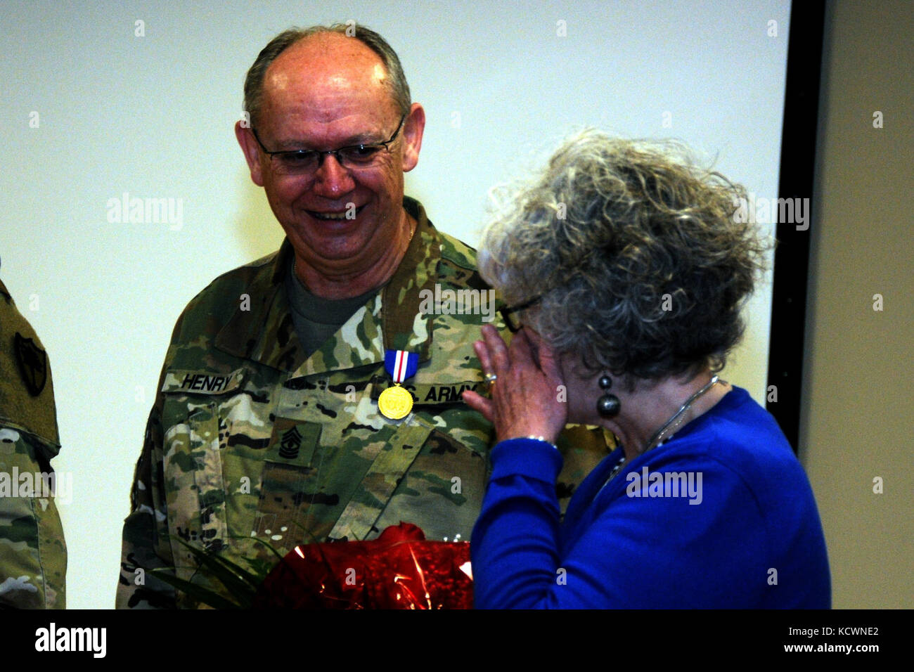 U.S. Army First Sgt. Thomas Henry of the 246th Army Band, South ...