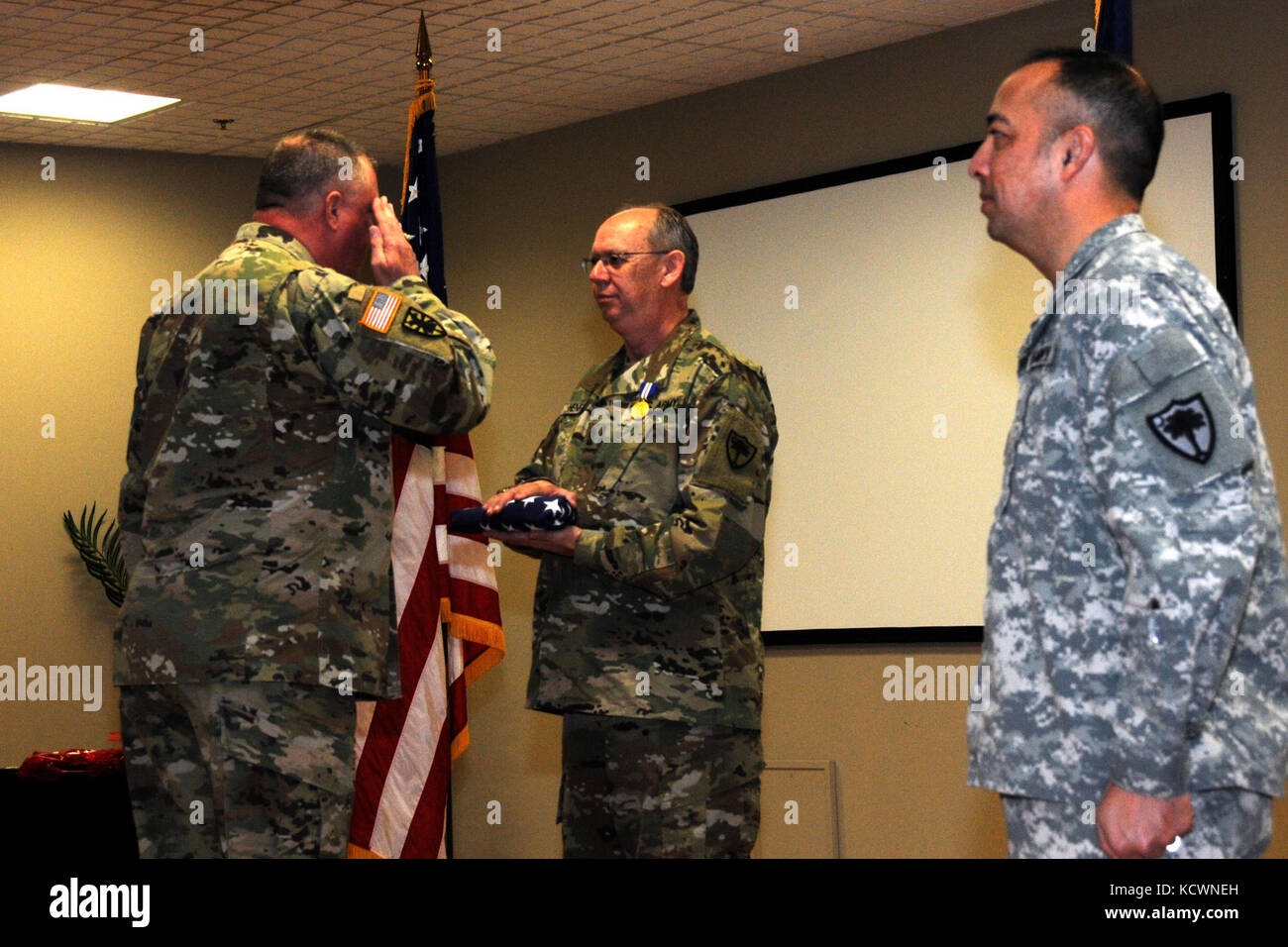 U.S. Army First Sgt. Thomas Henry of the 246th Army Band, South ...