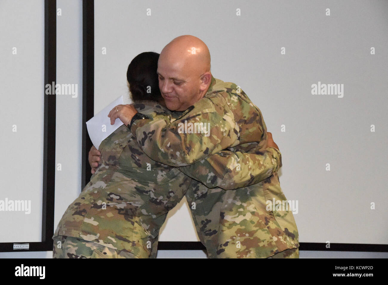 U.S. Army Col. Jody Dew is honored on the day of his retirement at a ...
