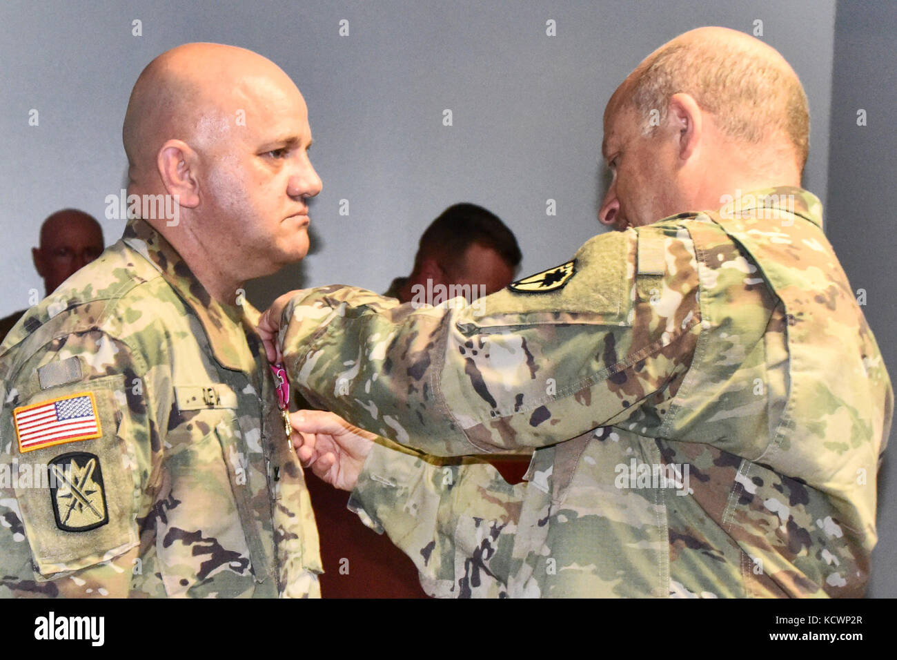 U.S. Army Col. Jody Dew is honored on the day of his retirement at a ...